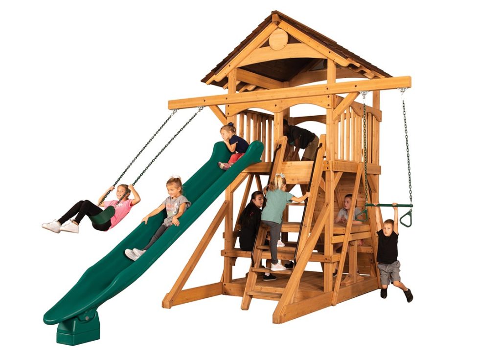 Olympian Treehouse XL Space Saver 2 Swing Set - Johnny's Backyard