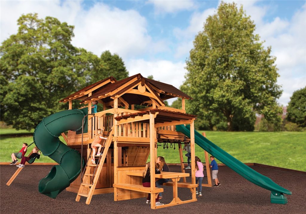 Titan Treehouse XL 7 Swing Set - Johnny's Backyard